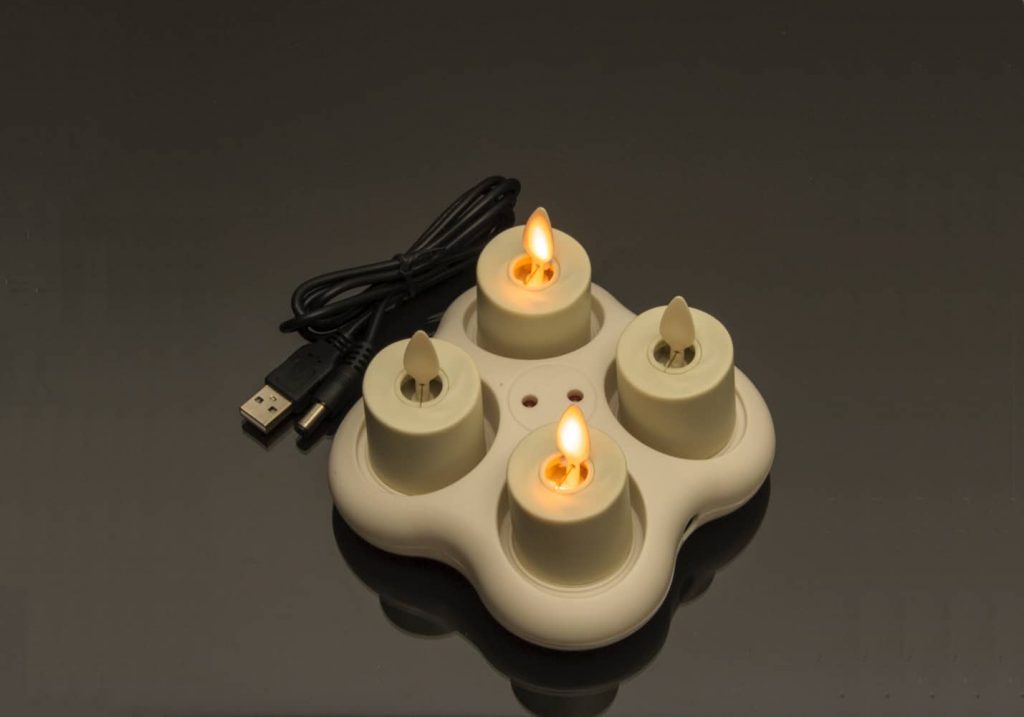 4-Set Luminara Rechargeable Tea Light Set – IR Enabled (SLUM2106 ...