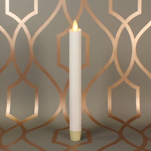 Luminara 10″ White Taper Candle (SLUM2713W) - Smart Candle